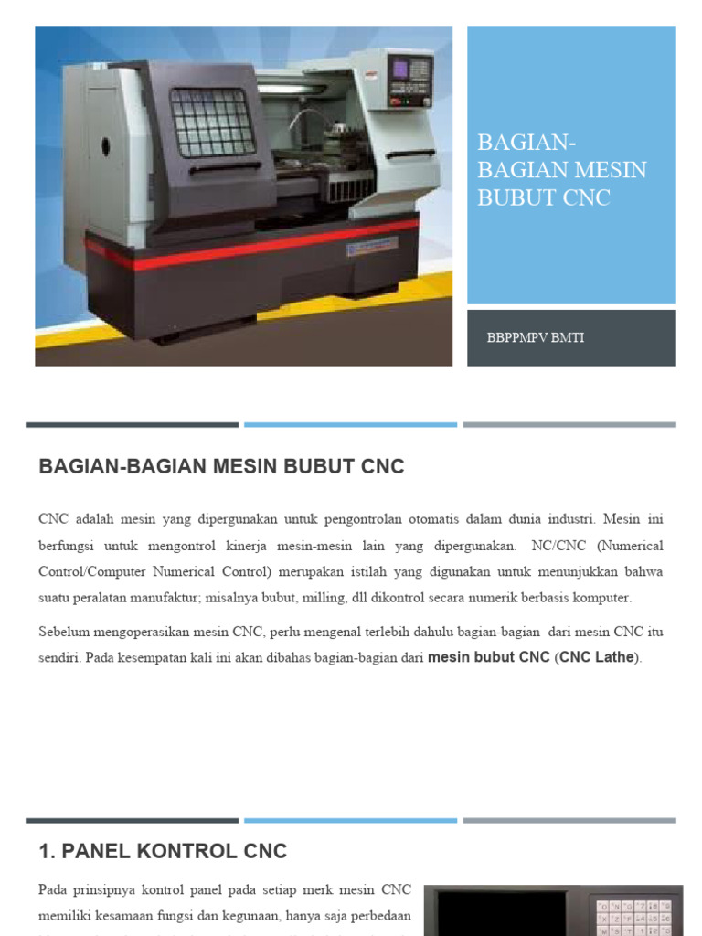 Bagian-Bagian Mesin Bubut CNC | PDF