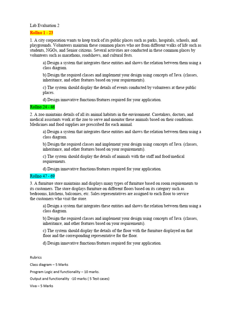 Lab Evaluation 2 | PDF | Class (Computer Programming) | Computer ... Lab Evaluation 2 | PDF | Class (Computer Programming) | Computer ...