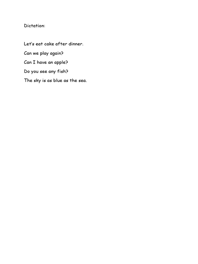 Dictation | PDF