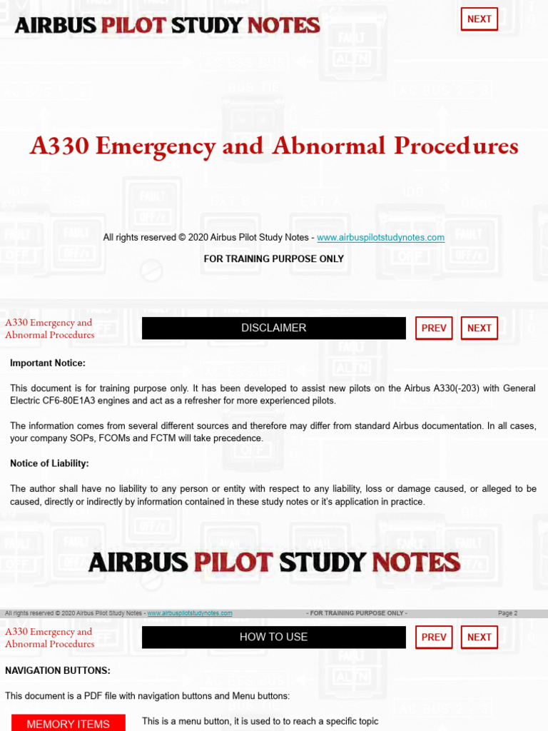 A330 Emergency & Abnormal Procedures 10 | PDF | Aviation | Aviation Safety