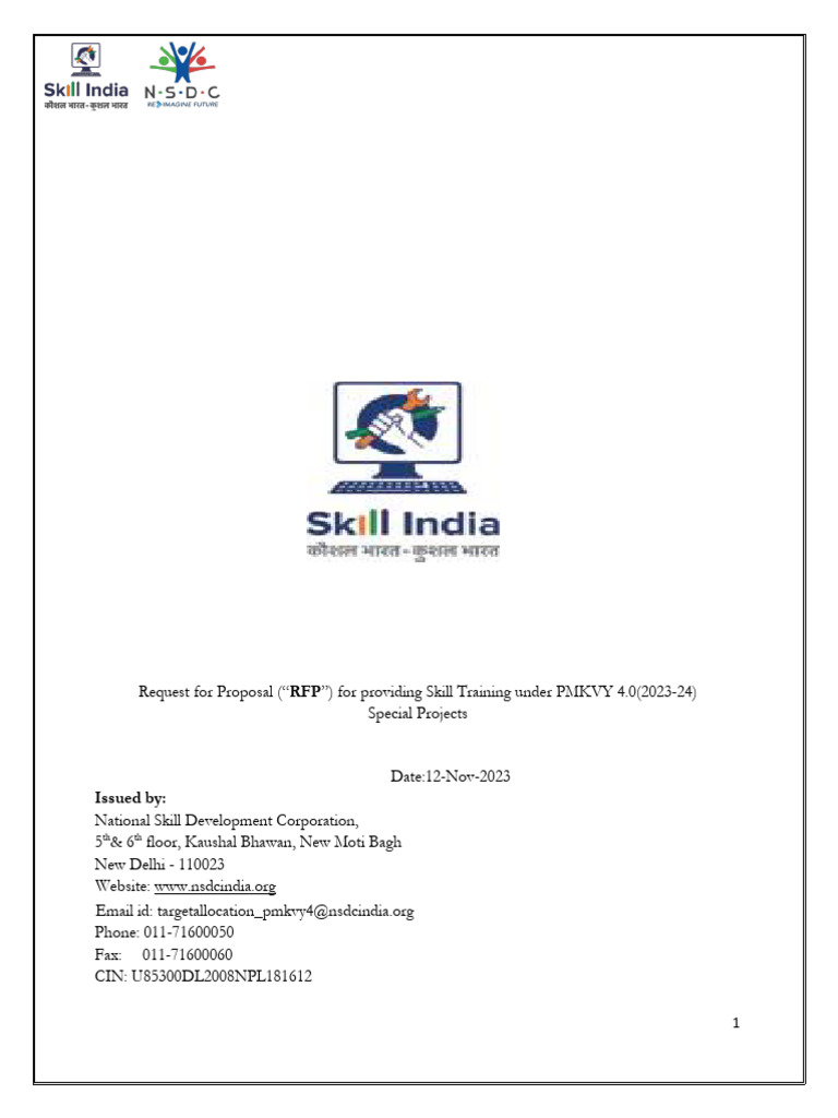 RFP-Special Projects Document | PDF | Arbitration | Indemnity