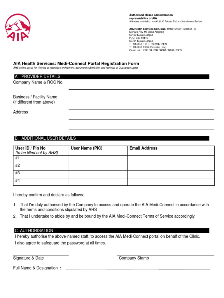 AHS - Provider - Medi-Connect - Portal - Registration - Form-Aug 2023 ...
