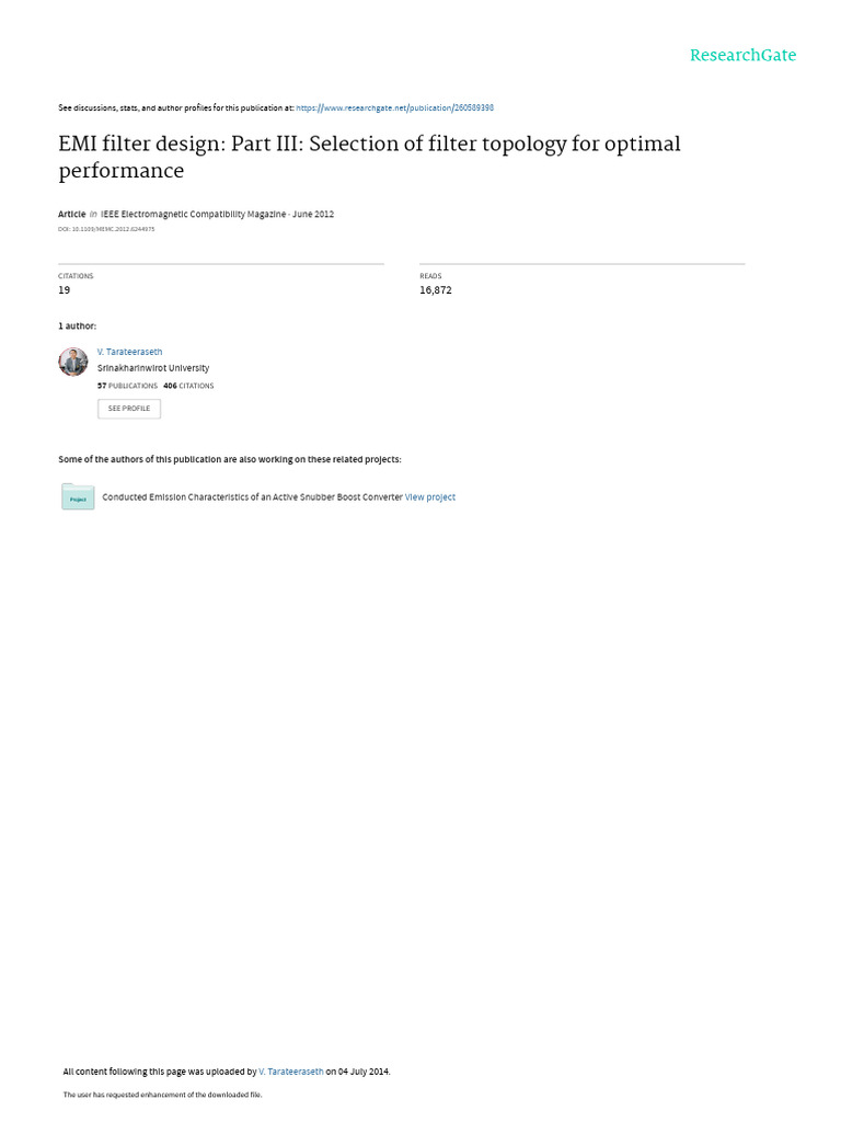 EMI Filter Design Part 3 | PDF | Electronic Filter | Electromagnetic ...