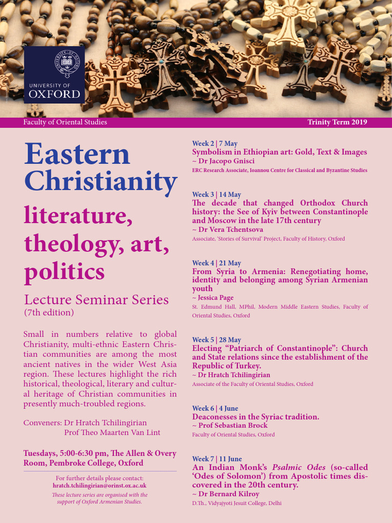 Eastern Christianity Seminar Series | PDF | Eastern Christianity ...