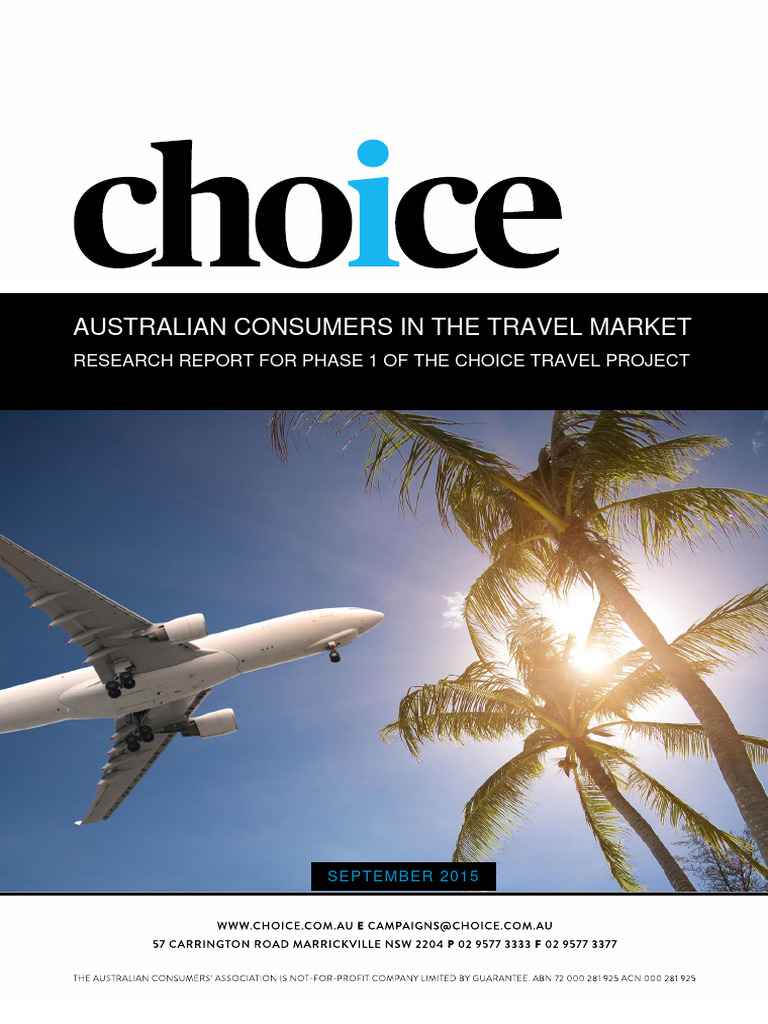 CHOICE - Australian Consumers in The Travel Market 2014 | PDF | Credit ...