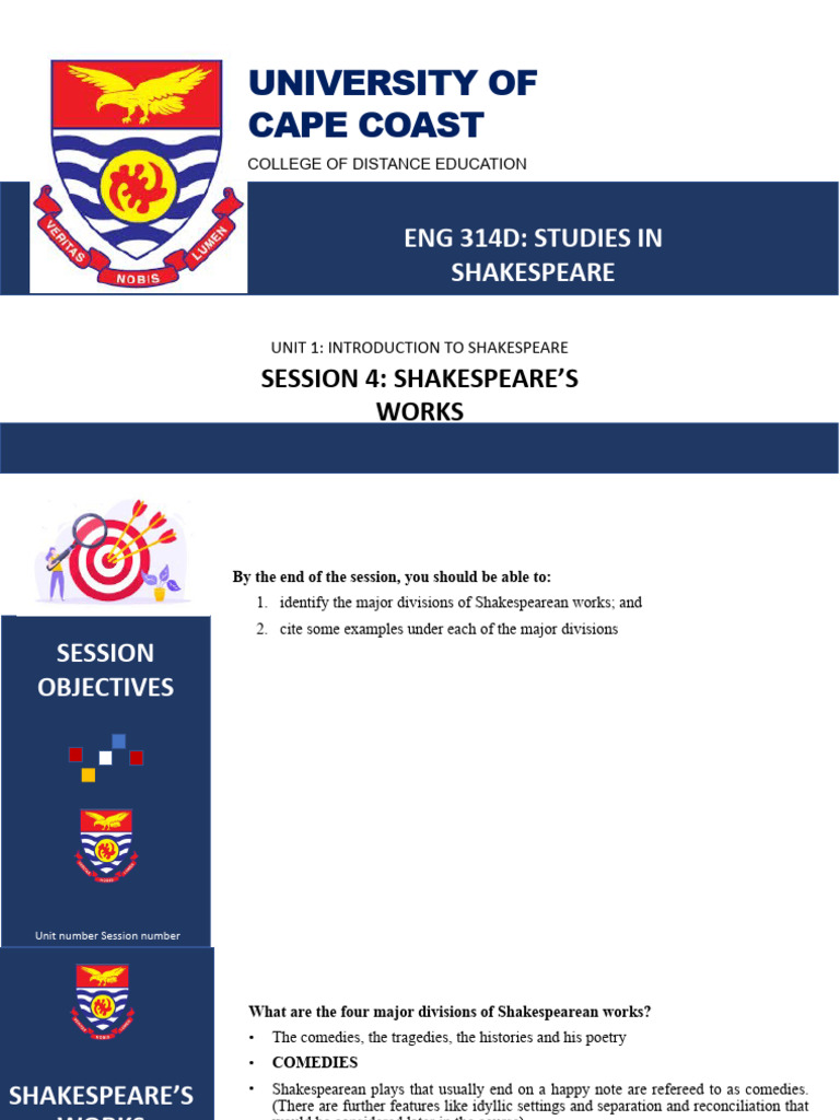 Unit 1 Session 4 | PDF | William Shakespeare | Shakespearean History