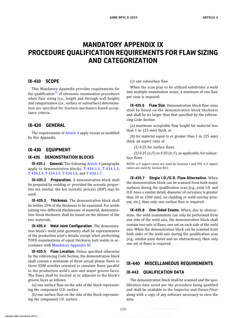 Art 4 - Ut - Mandatory Appendix Ix | PDF