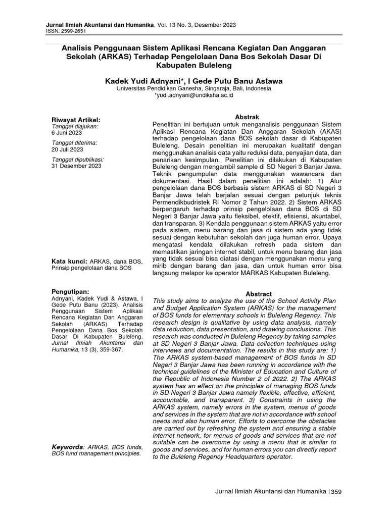 Pengelolaan Dana BOS dengan ARKAS | PDF | Komputer