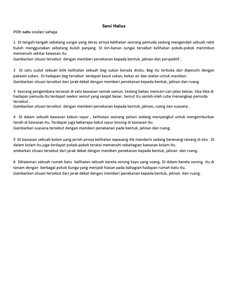 Lukisan Situasi Alam dan Kehidupan | PDF