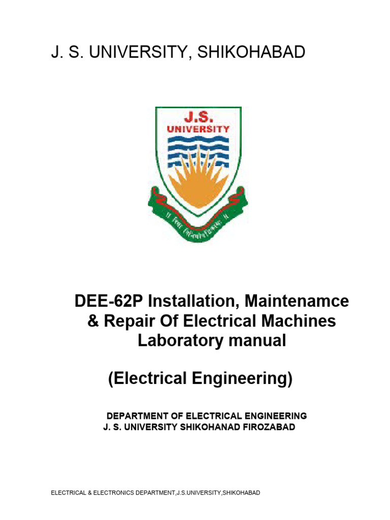 Dee-61p Installation, Maintenance& Repair of Electrical Machine Lab | PDF | Thermography | Infrared