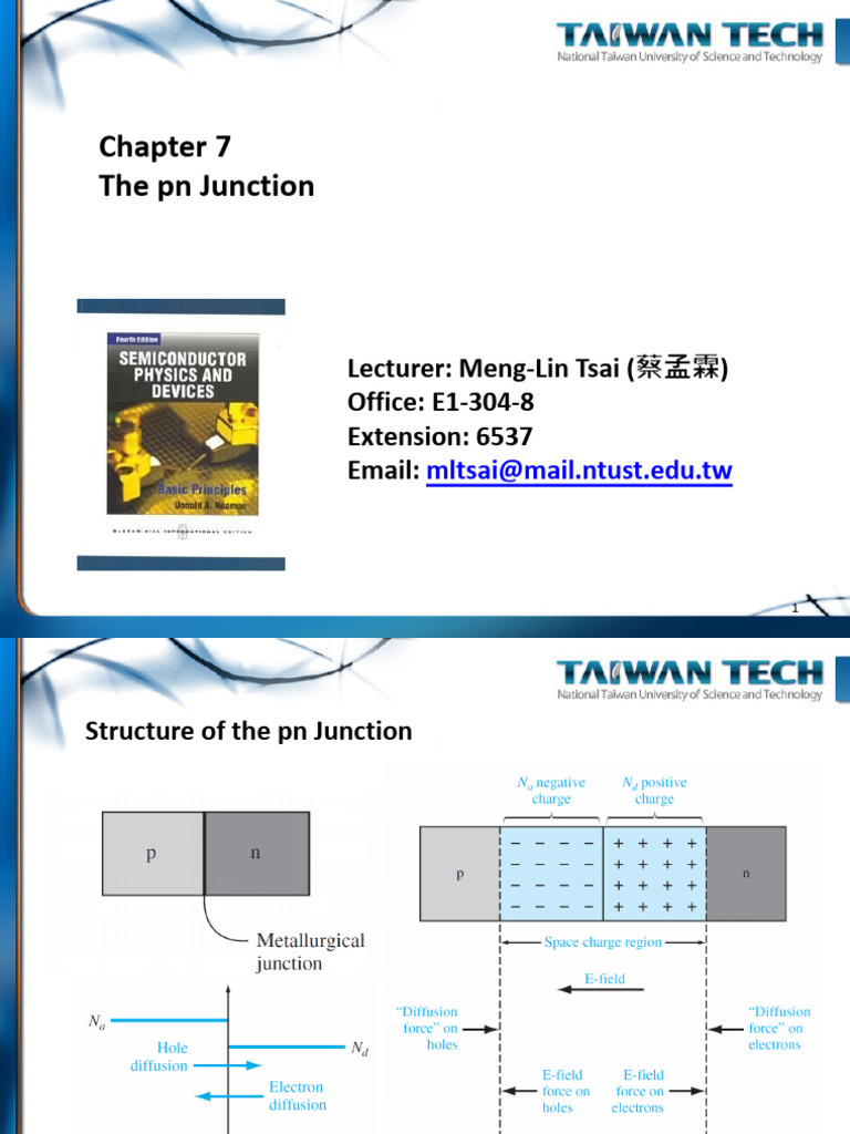 Semiconductor Physics Chapter7 Zeeman | PDF | P–N Junction | Electronic Engineering