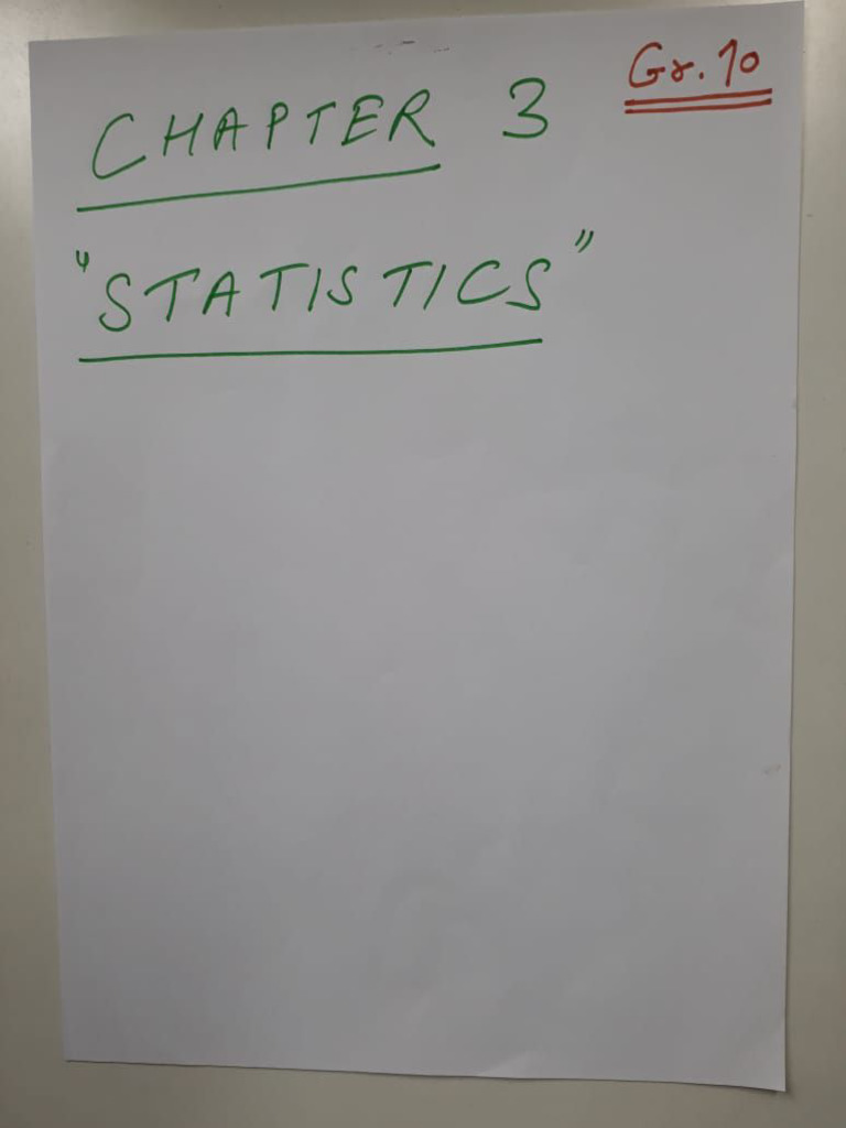 STATISTICS, GRADE 10 | PDF