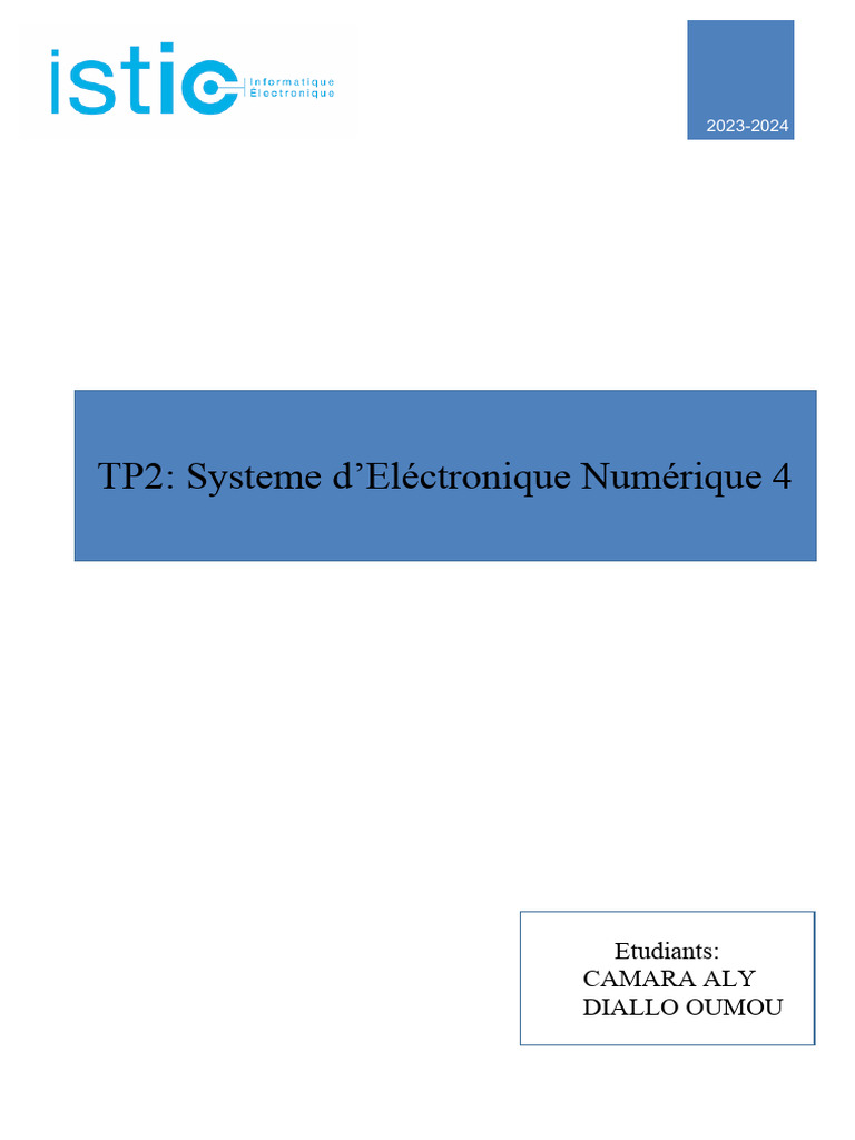 TP2 Suite | PDF | Microcontrôleur | Ingénierie informatique