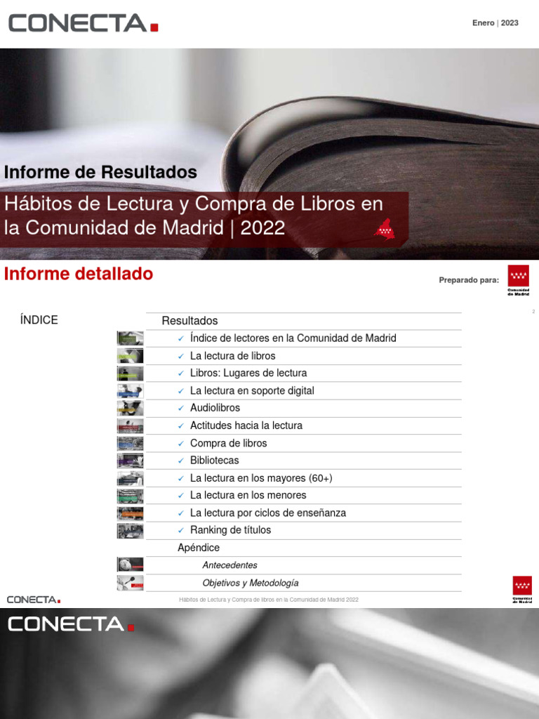 Estudio de H - Bitos de Lectura y Compra de Libros en La Comunidad de Madrid 2022 | PDF