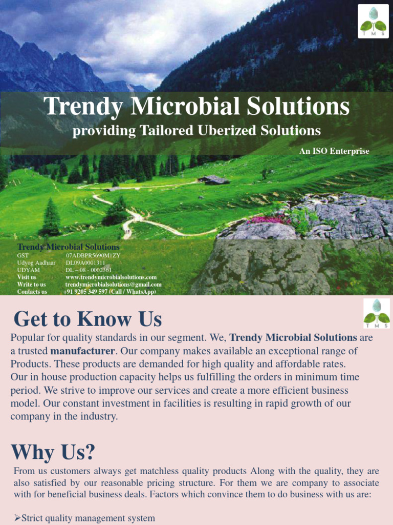 Trendy Microbial Solutions01 | PDF | Sewage Treatment | Compost