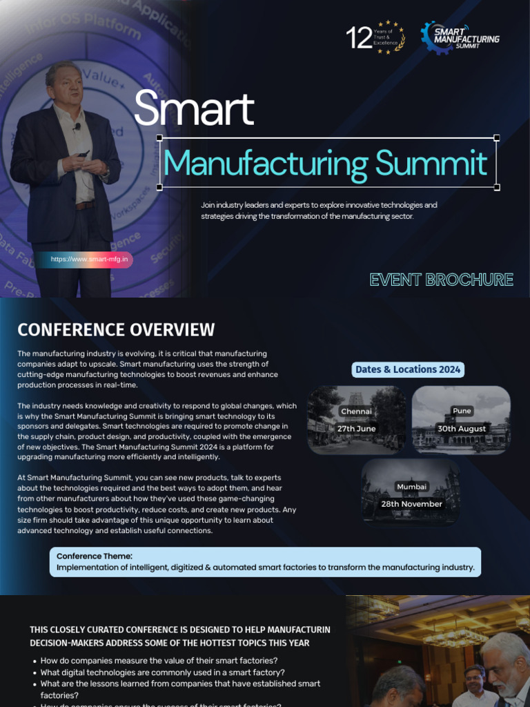 Smart Manufacturing Summit Brochure 2024 | PDF | Artificial ...