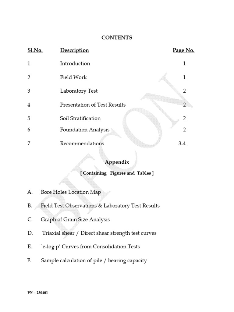 Soil Investigation Report | Download Free PDF | Deep Foundation | Soil