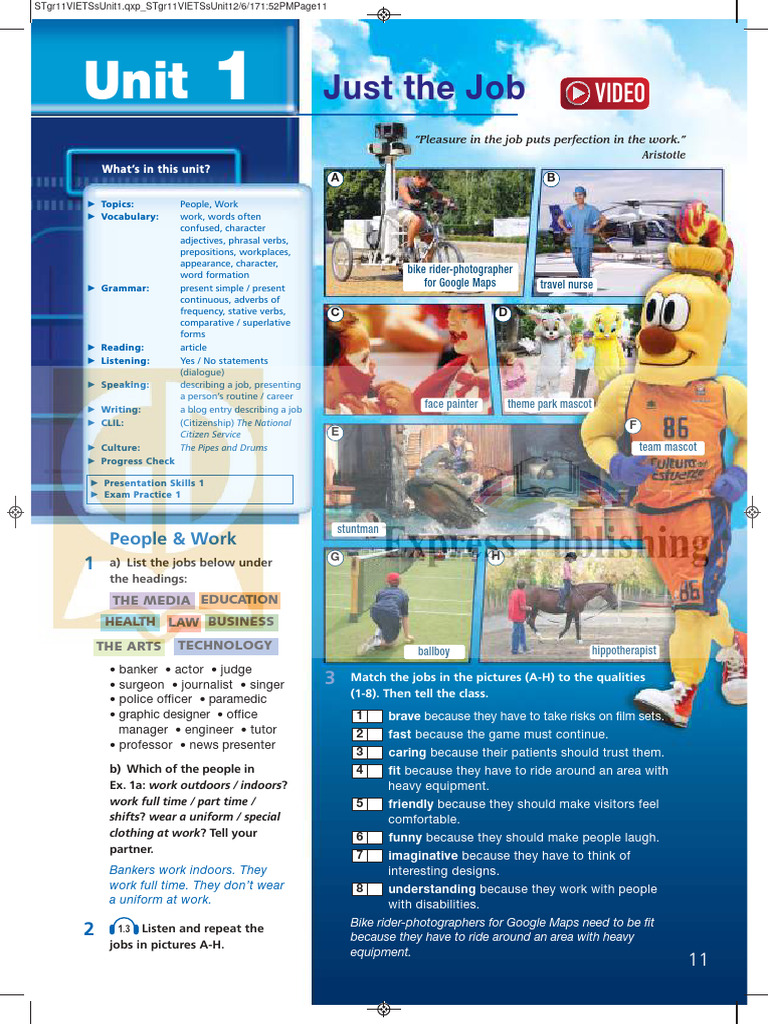 11 U1 Reading | PDF | Adverb | Linguistics