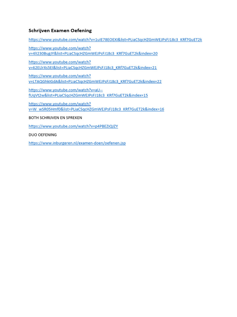 Schrijven Examen Oefening | PDF
