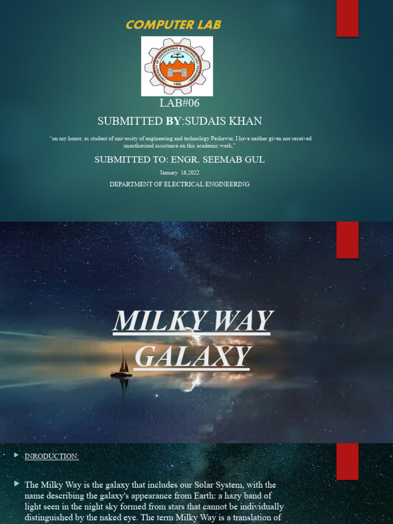 Lab#06 Task (Milky Way Galaxy) | PDF | Milky Way | Stars