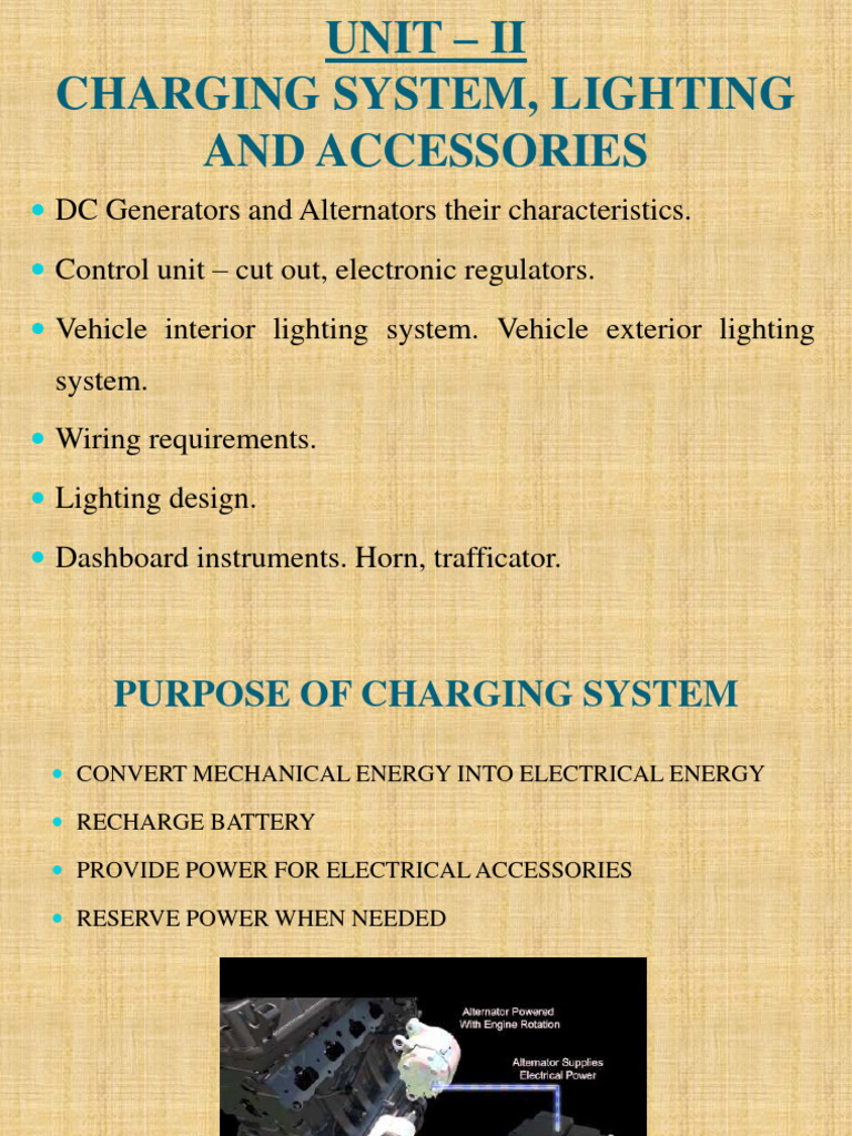 Charging & Lighting System | PDF | Headlamp | Rectifier