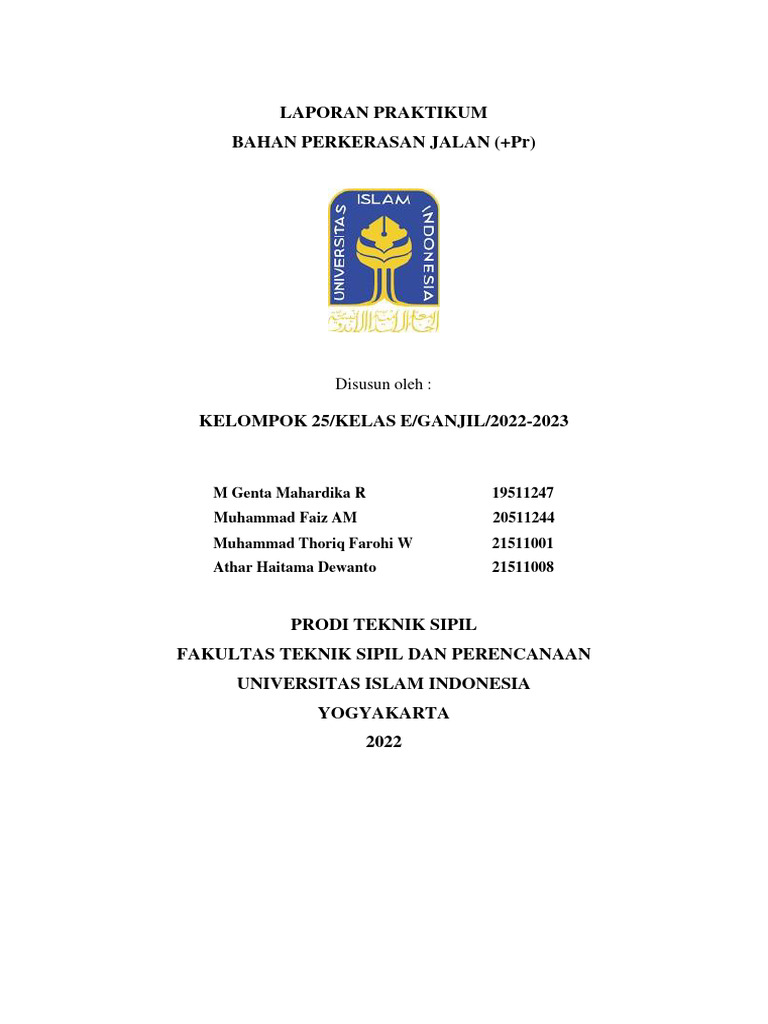 Laporan Bahan Perkerasan Jalan Pdf