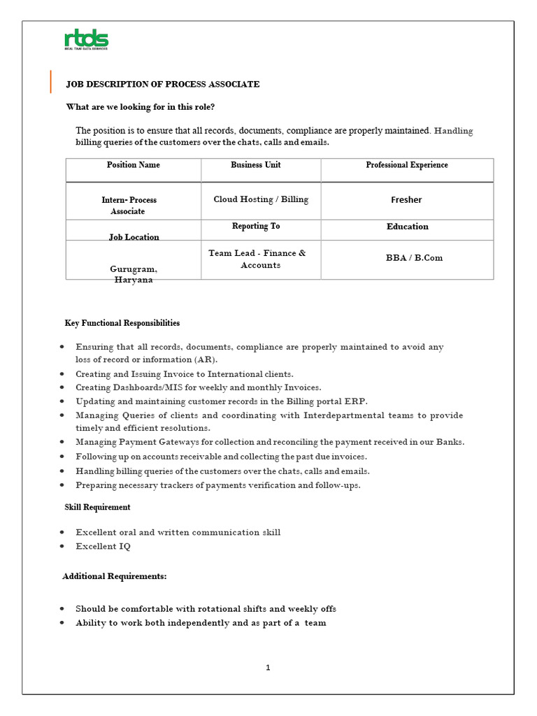 Process Associate Internship | PDF | Cloud Computing | Computing