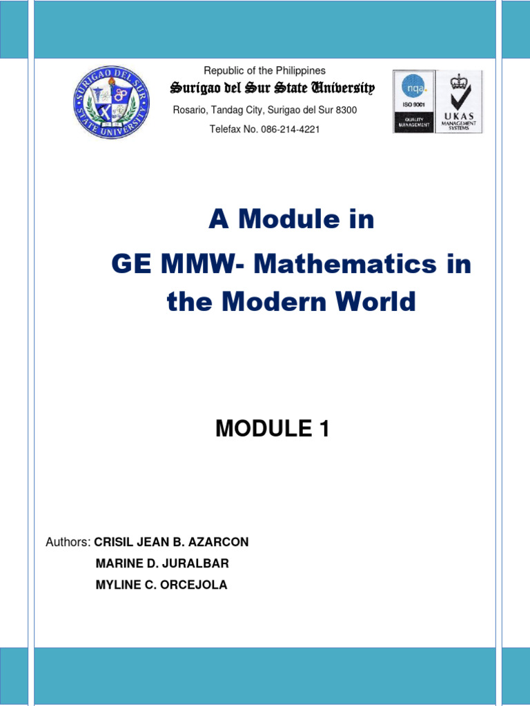 MMW Module-1 (SY.2022-2023) | Download Free PDF | Mathematics | Axiom