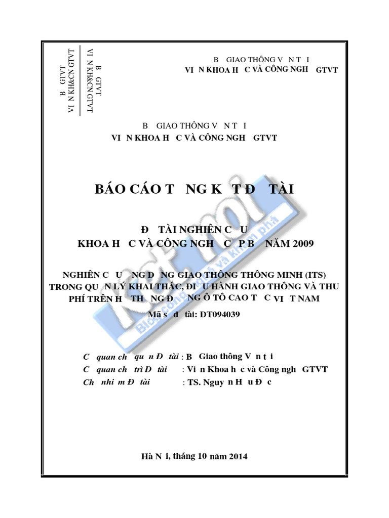 Nghiên C U NG D NG Giao Thông Thông Minh (ITS) | PDF