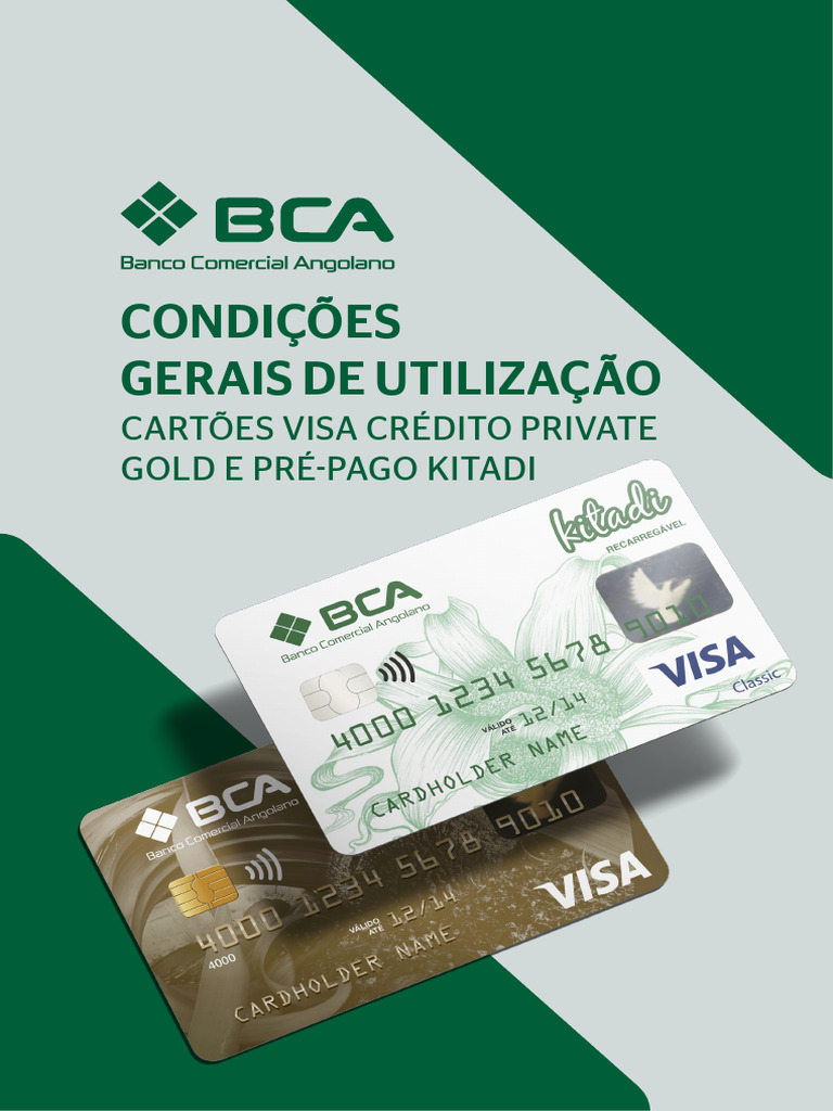 Condições dos Cartões Visa BCA Gold e Kitadi | PDF | Visa Inc. | Cartão ...