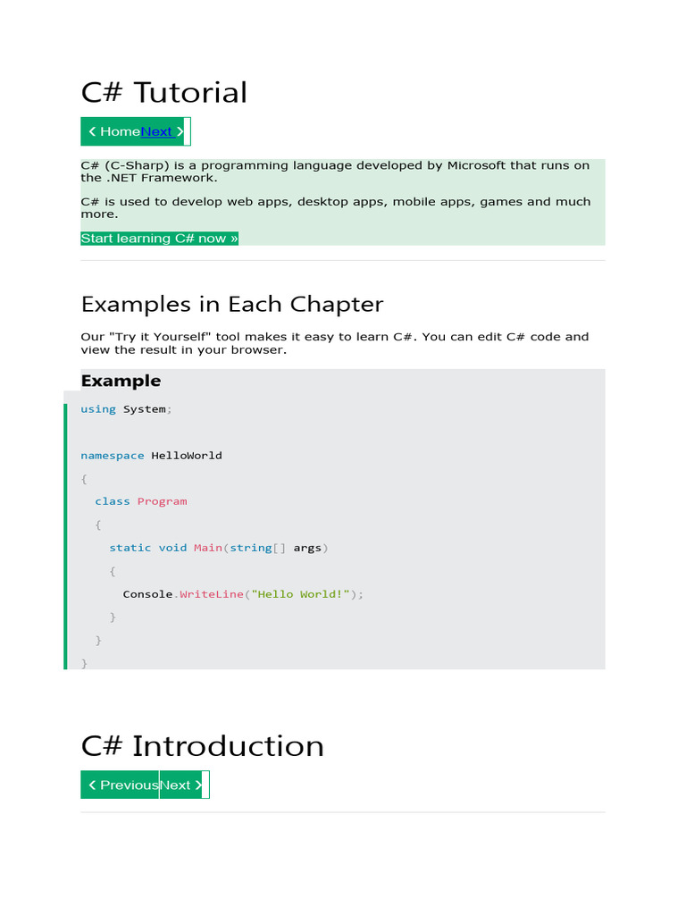 C Tutorial Examples In Each Chapter Pdf C Sharp Programming Language Data Type