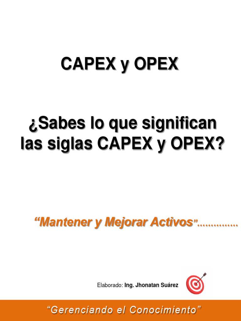 Proyectos Capex Vs Opex | PDF | Presupuesto | Economias