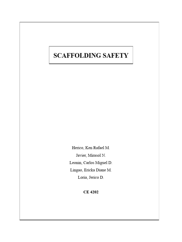 GN5_Scaffolding Safety.docx | PDF | Scaffolding