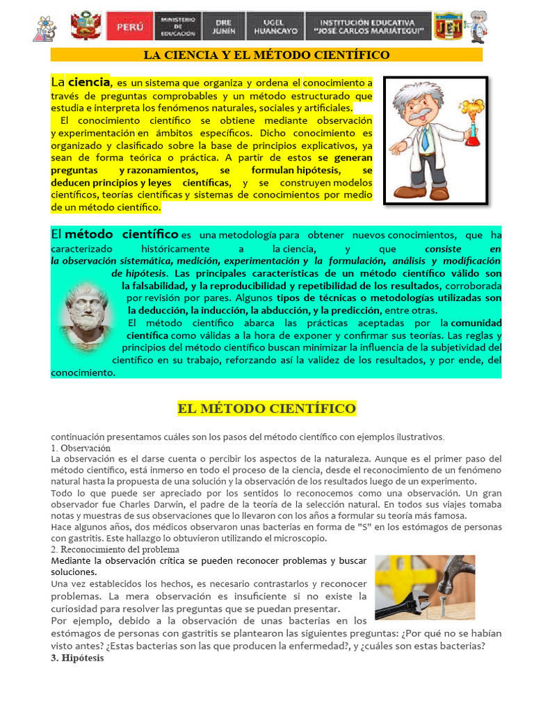 Método Científico: Pasos y Ejemplos | PDF | Método científico ...