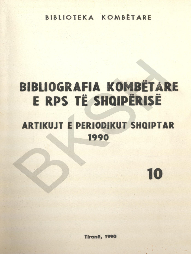 1990 Botime Biblioteka Kombetare | PDF