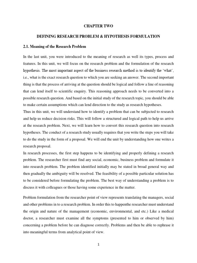 Research Chapter 2 | PDF | Hypothesis | Theory