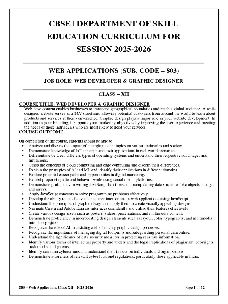 803 WebApplication XII | PDF | Internet Of Things | Graphic Design