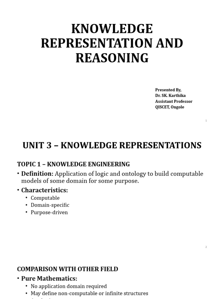 Knowledge Representation and Reasoning | PDF | Class (Computer ...