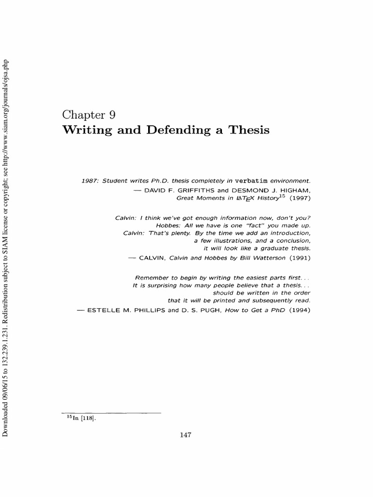 Writing and Defending A Thesis | PDF | Thesis | Written Communication