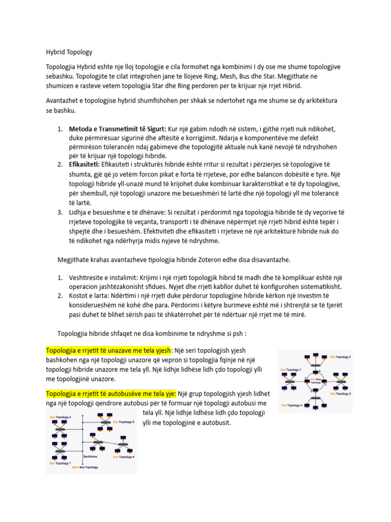 Hybrid Topology Sara Xhafaj | PDF