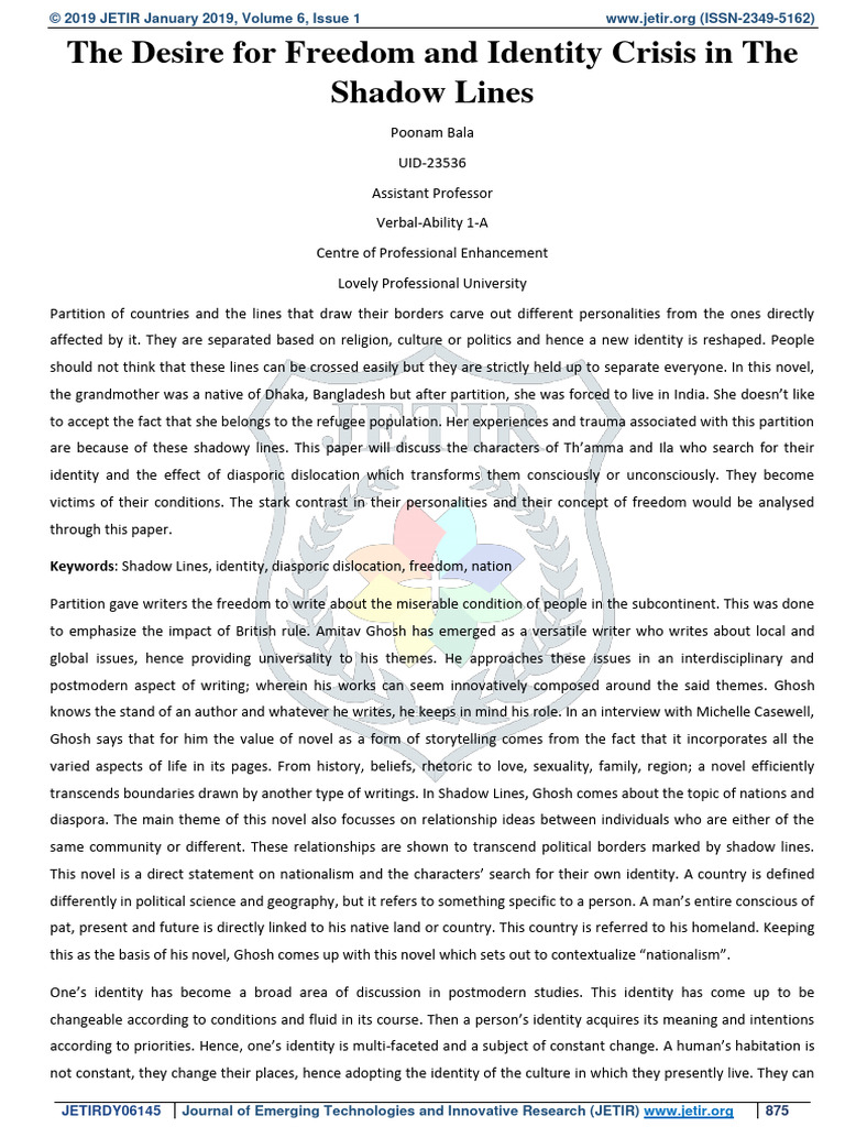 Freedom and Identity in The Shadow Lines | PDF | Identity (Social ...