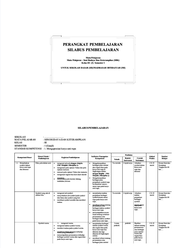 pdf-silabus-pembelajaran-sbk-kelas-3-sd_compress | PDF
