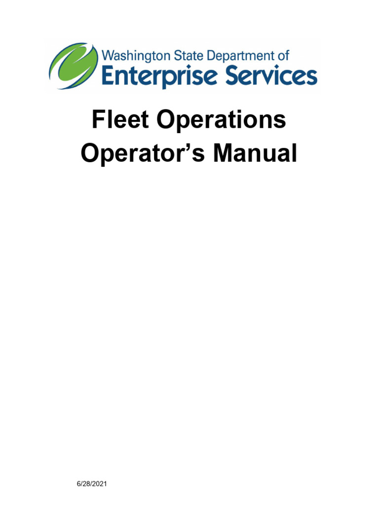 State Fleet Operations Guide | PDF | Traffic Collision | Filling Station