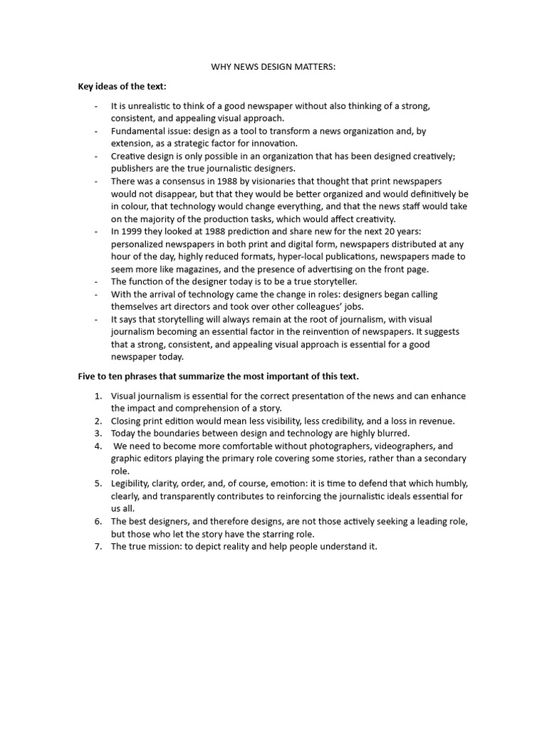 Why News Design Matters | PDF | Newspapers | News Why News Design Matters | PDF | Newspapers | News