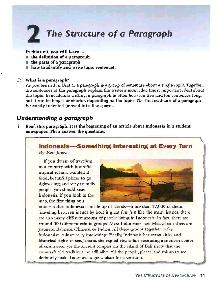 Structure of Paragraph | PDF