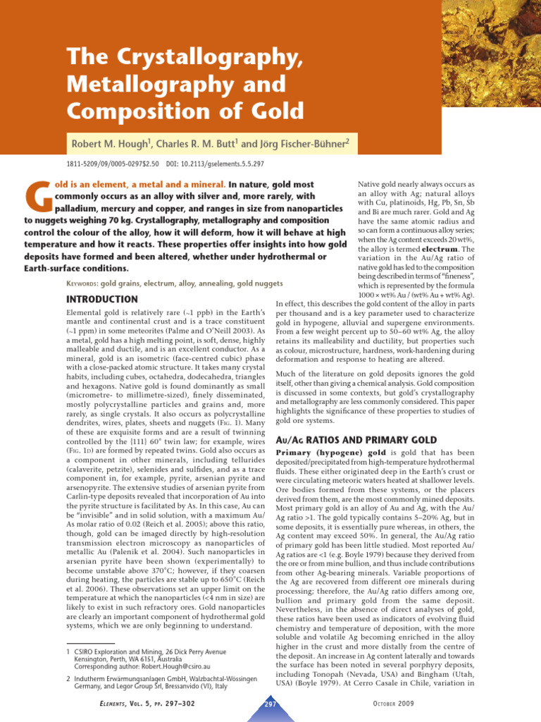 Gold Composition | PDF | Gold | Silver