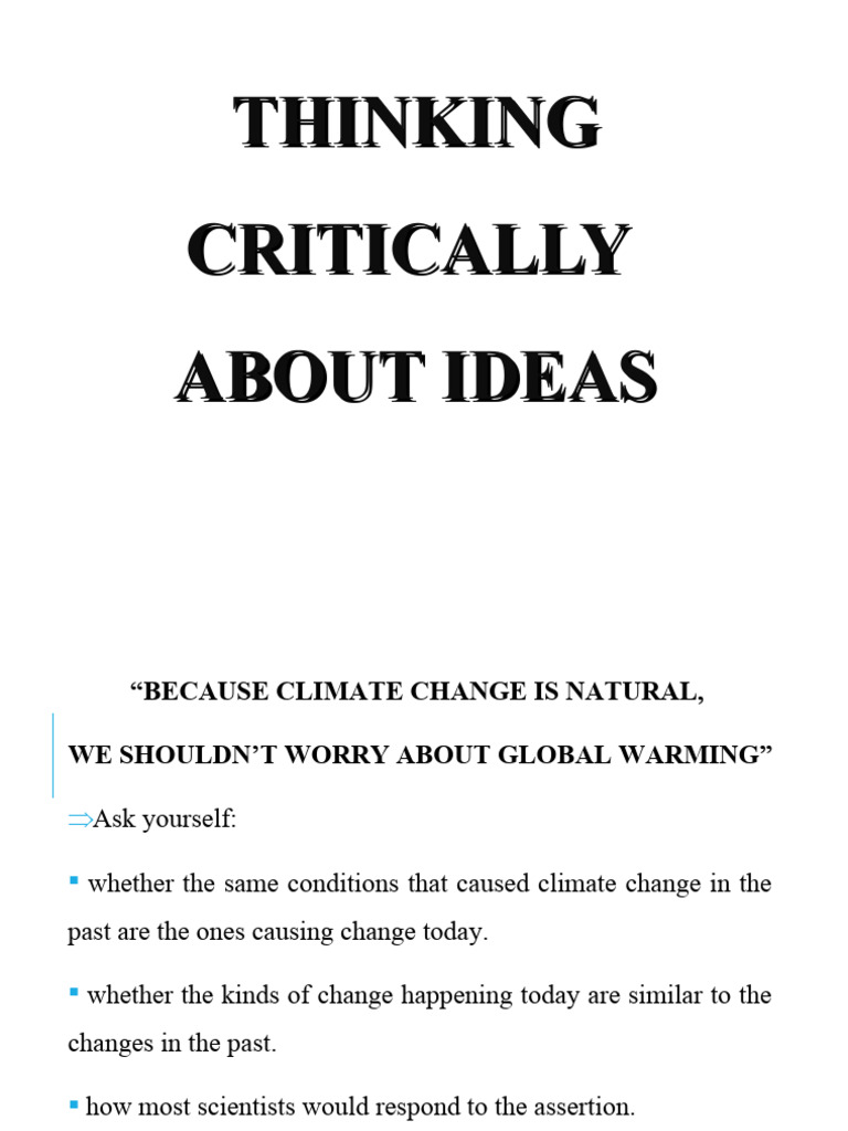 CRITICAL THINKING | PDF | Thought | Critical Thinking