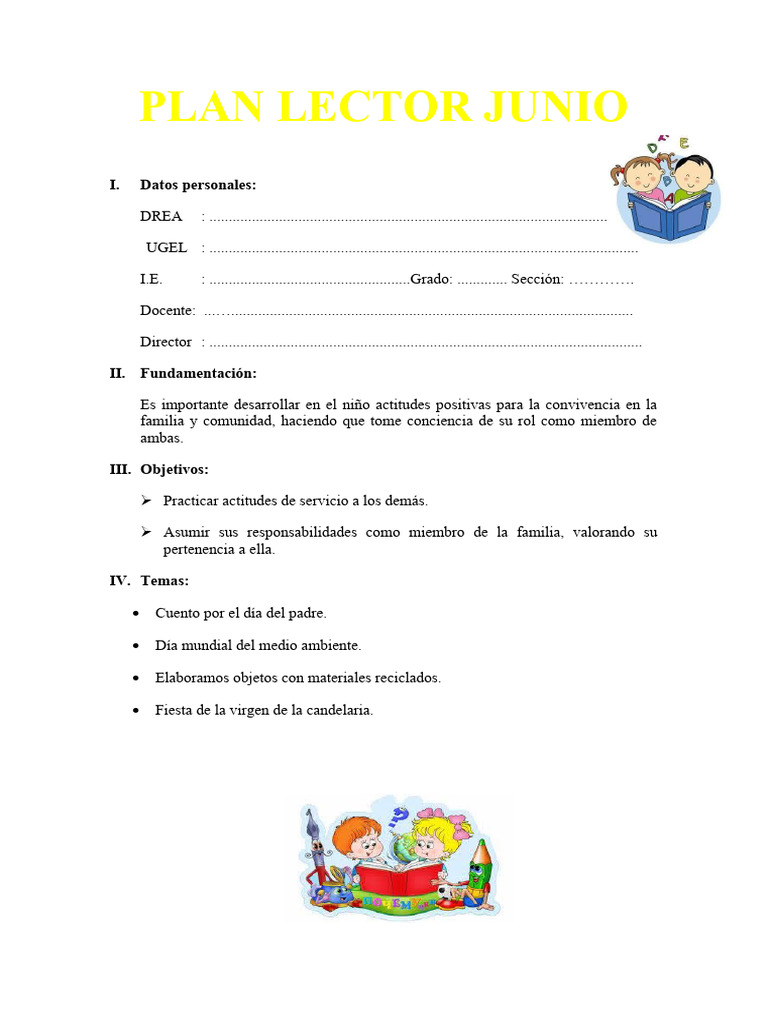 4° PLAN LECTOR - JUNIO (1) | PDF | Contaminación | Entorno natural
