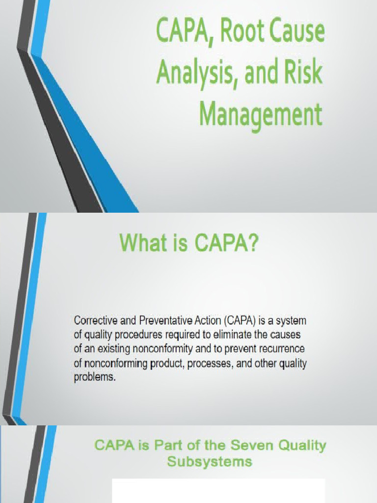 CAPA Training Presentation | PDF