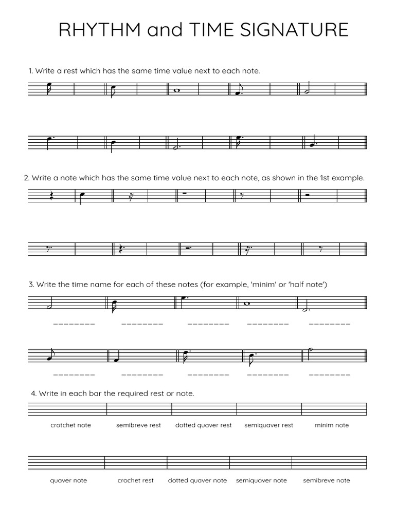 Rhythm and Time Signature | PDF